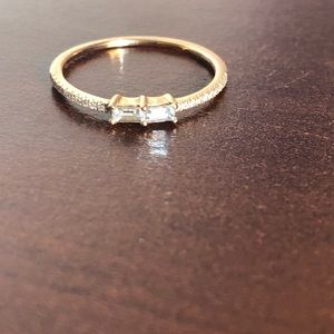 Jewelry | Stackable Diamond Baguette Ring In Rose Gold | Poshmark